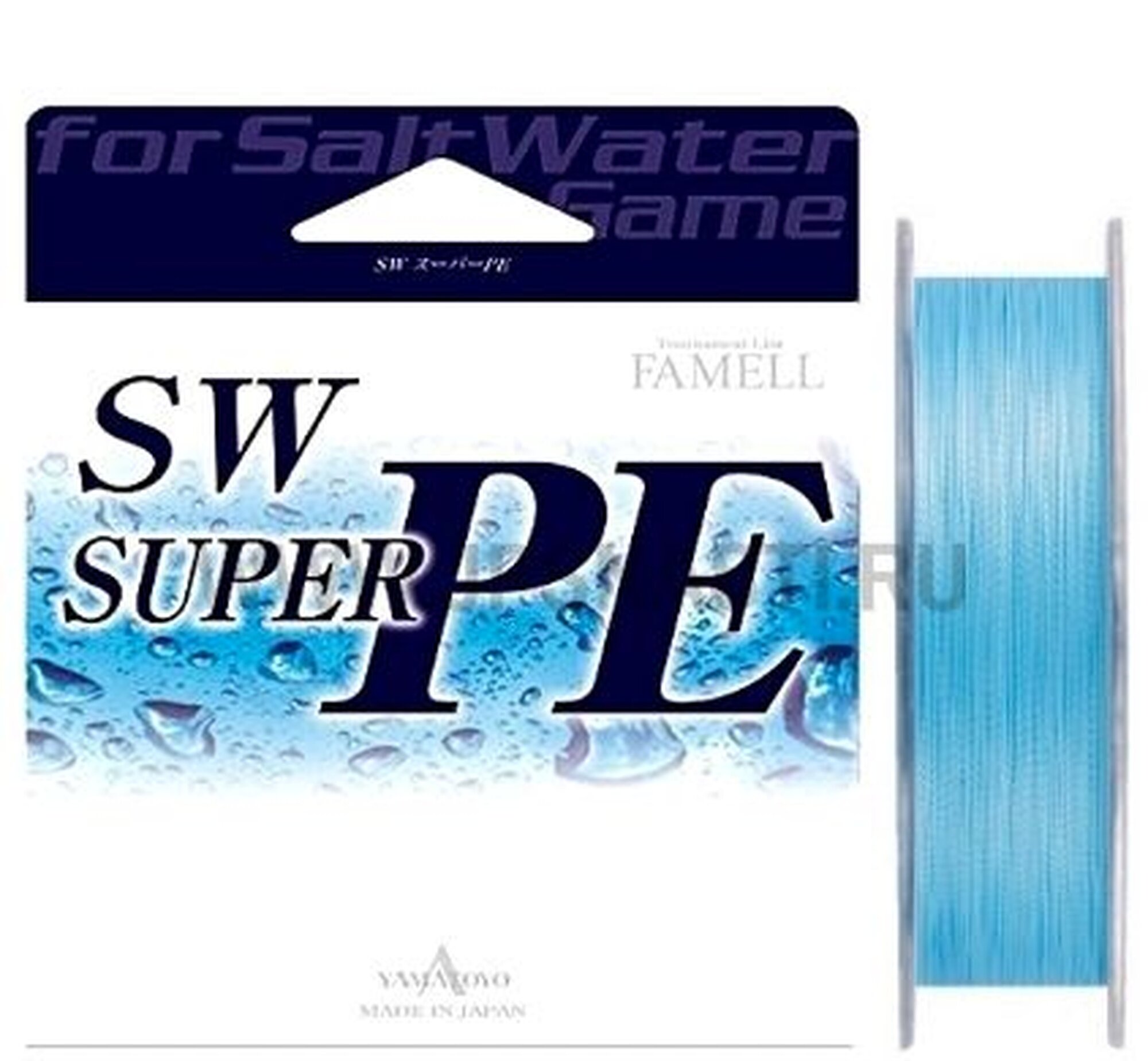 Плетеный шнур Yamatoyo Famell SW Super PE х4, #1.5, 150 м, голубой