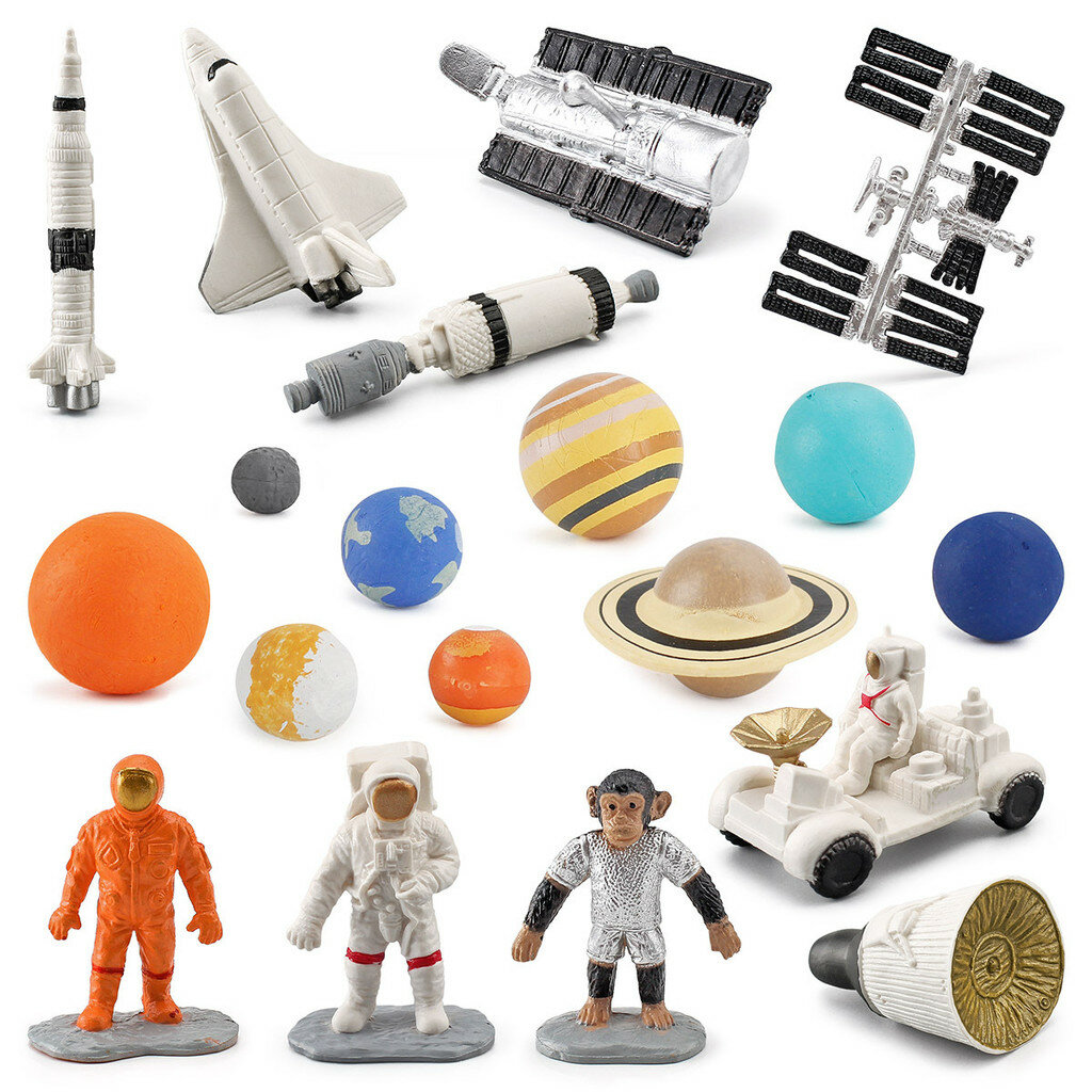 Space exploration набор моделей из 19 штук pvc материал для детей образовательная игра и обучение