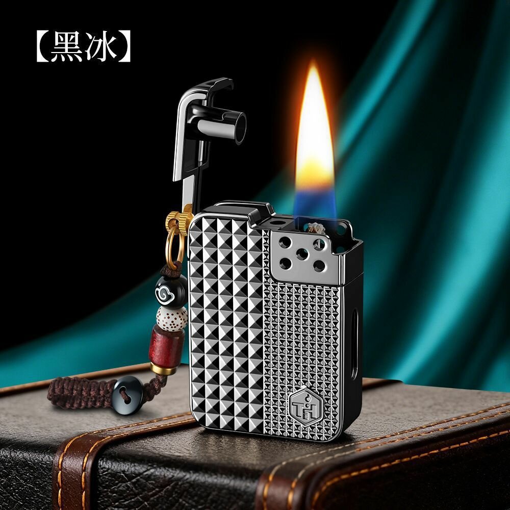 Умная голосовая управляемая маленькая керосиновая зажигалка, гибрид газа и электричества, компактный подвесной подарок с визуальным отделением, персонализированный креативный тренд