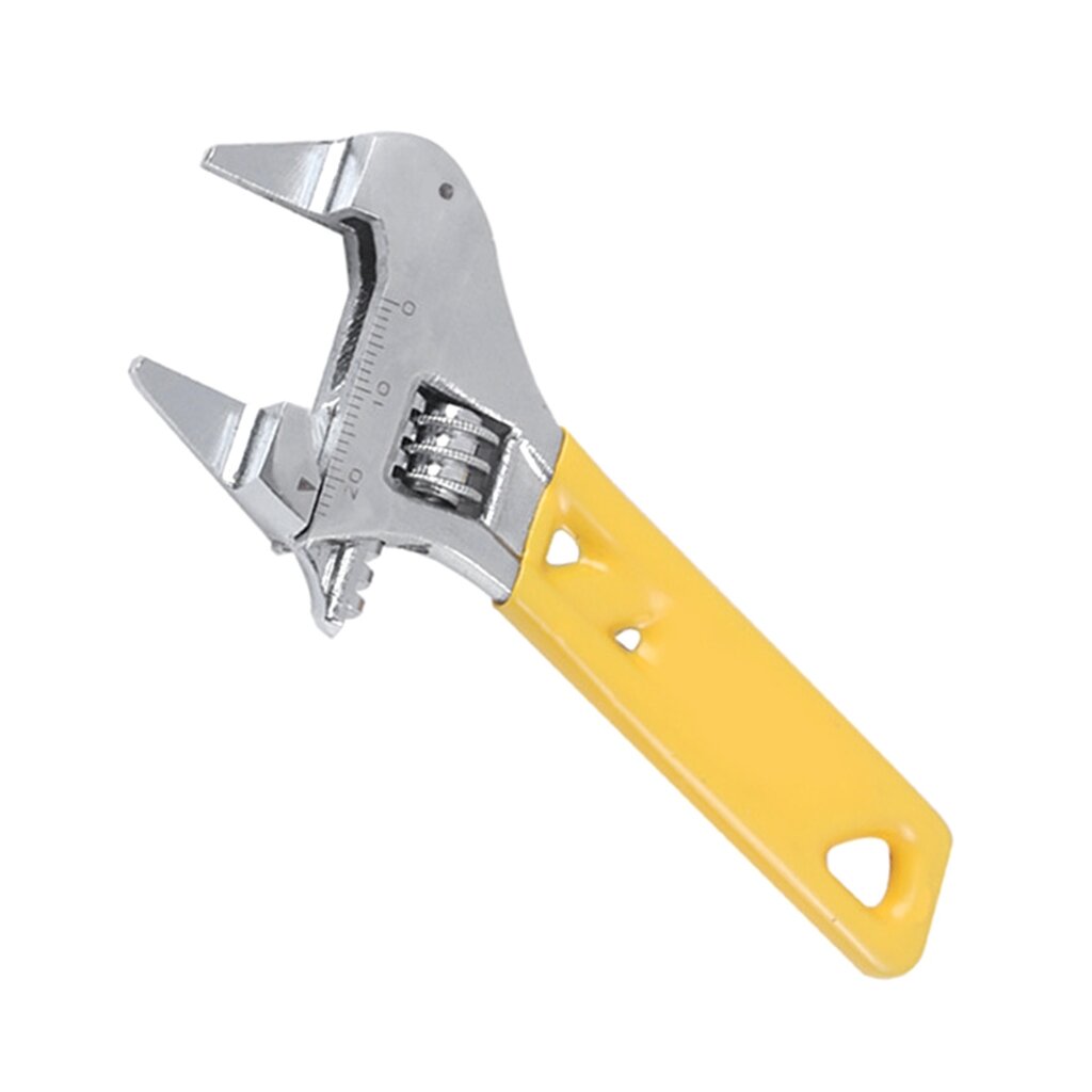 Универсальный Стальной Гаечный Ключ с Максимально Открывающейся Челюстью 20 мм Для Ограниченного Пространства С Нескользящей Резиновой Ручкой Разводной Ключ