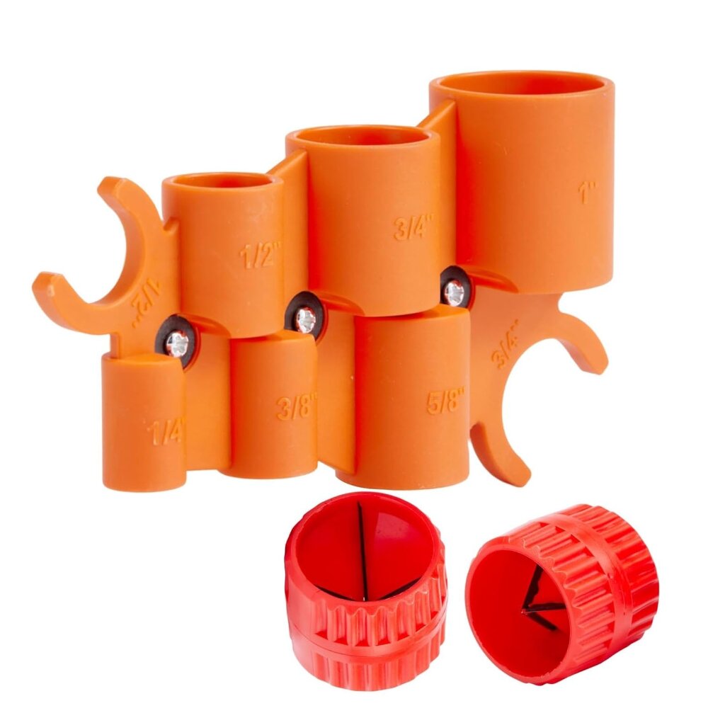 Комплект из 3-х приспособлений для снятия заусенцев с труб и измерения глубины, подчеркивающий 6 Предпочтительных размеров для бронзовых труб из PEX CPVC, подходящих для трубопроводов из материала ABS для применения в трубопроводах
