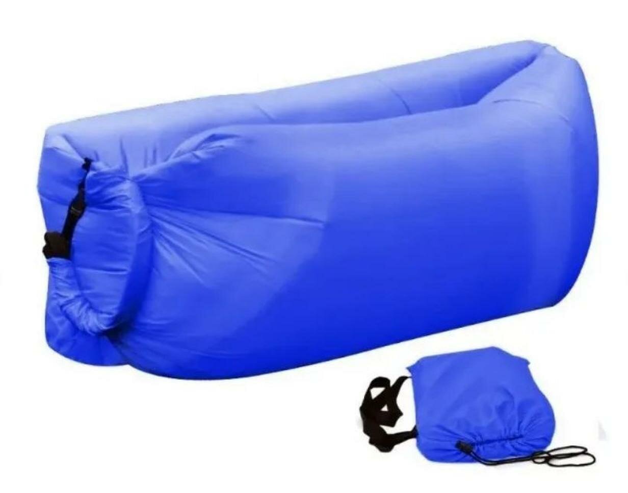 Матрас MILENI "Ламзак", с сумкой и карманом, синий, 240 см x 70 см