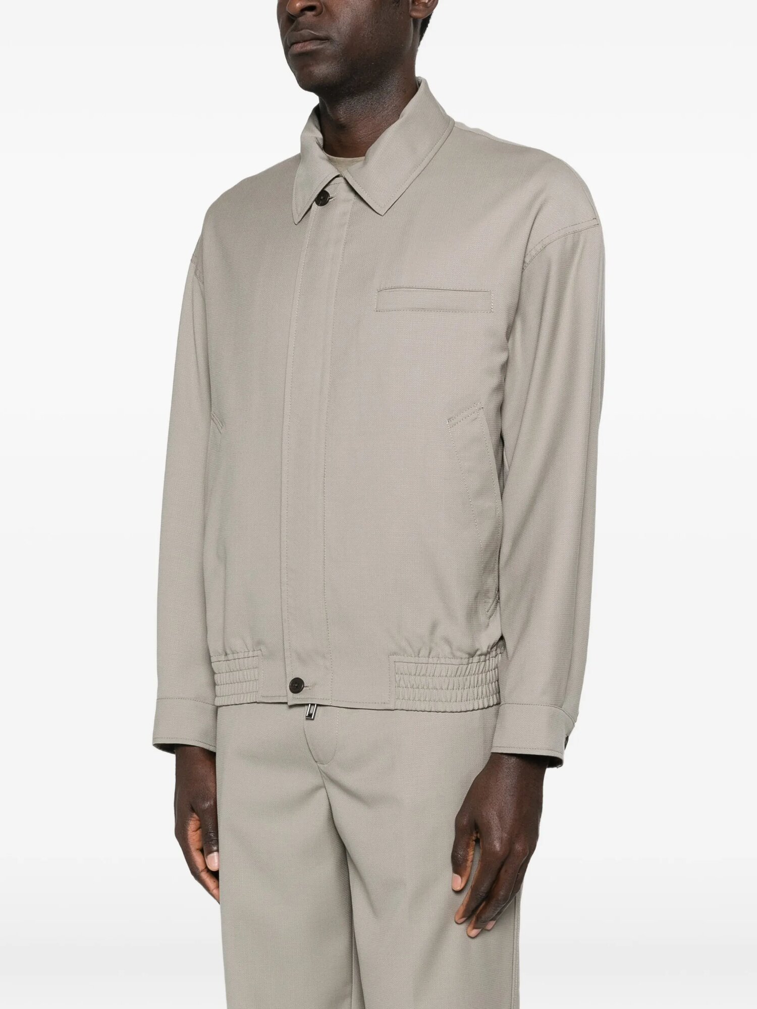 Куртка EMPORIO ARMANI Collar virgin wool jacket, размер 50, разноцветный — фото 1