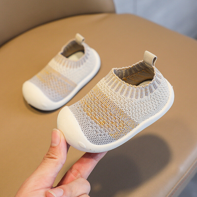 Детские кроссовки для малышей и подростков весна-осень летняя ткань мальчики кроссовки антискользящий мягкий подошва детские обувь 1-3 года девочки вязаные обувь 2 FZ-C желтый 17