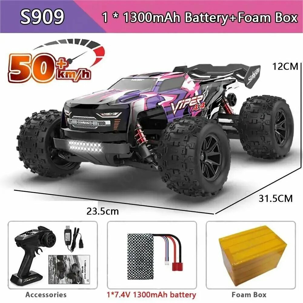 WLToys S909 S910 1:16 50 км/ч полноприводный Радиоуправляемый автомобиль с дистанционным управлением, высокоскоростной Дрифт, монстр-ТраК