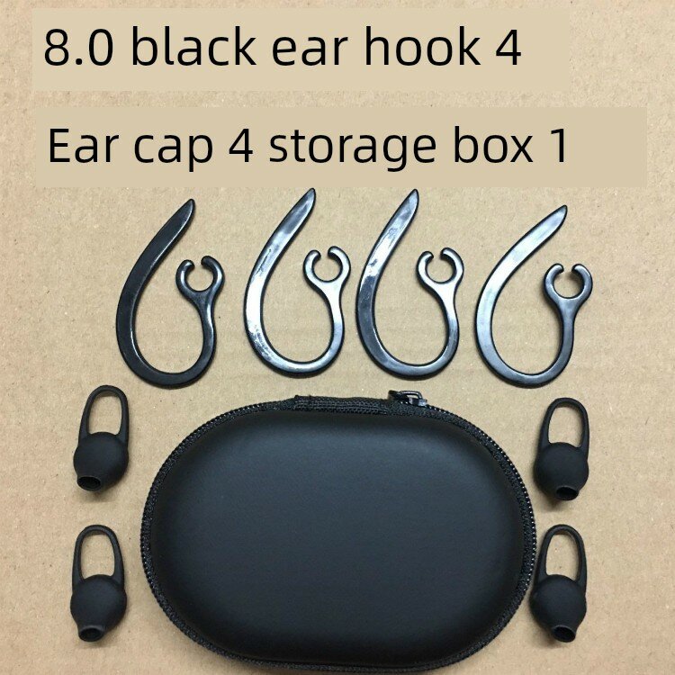 Силиконовые Bluetooth-аксессуары для наушников: мягкие заушные крючки, клипсы, держатели, насадки, вкладыши 8.0 Черные