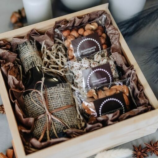 Подарочный набор "Сила воина" с орехами, на день рождения, папе, дедушке, брату, сыну