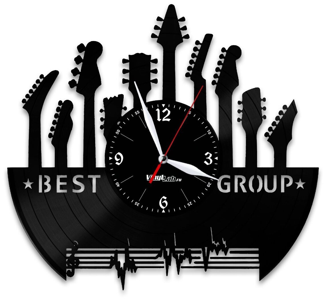 Часы из виниловой пластинки (c) VinylLab Гитары