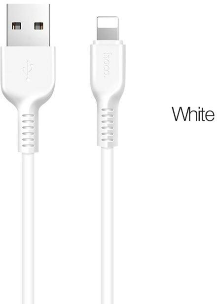 Кабель для зарядки и передачи данных Hoco X20 for iP Starlight Glare, USB to Lightning, 2.4A, 3 метра, Белый