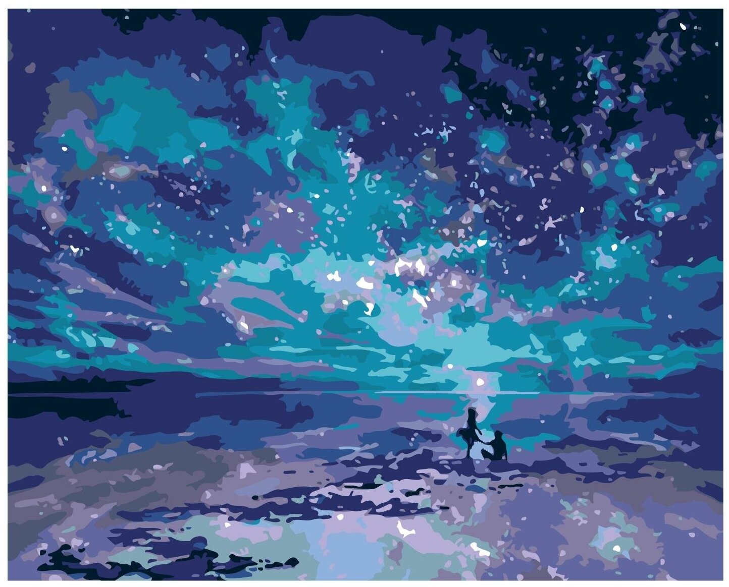 Неземное небо Раскраска картина по номерам на холсте