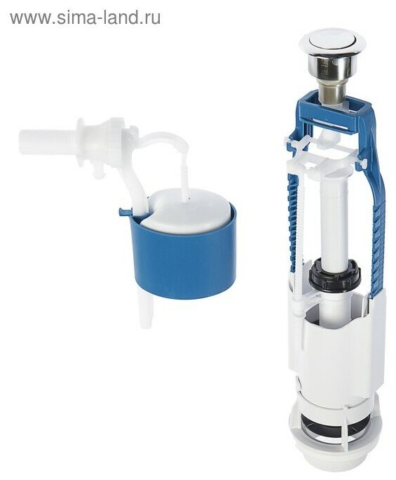 Арматура для смывных бачков "уклад" - 2, с боковой подводкой 1/2", однокнопочная,