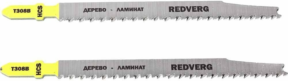 Пилка для лобзика REDVERG по ламинату дереву Т308B чистый рез, HCS (2шт )(820071)