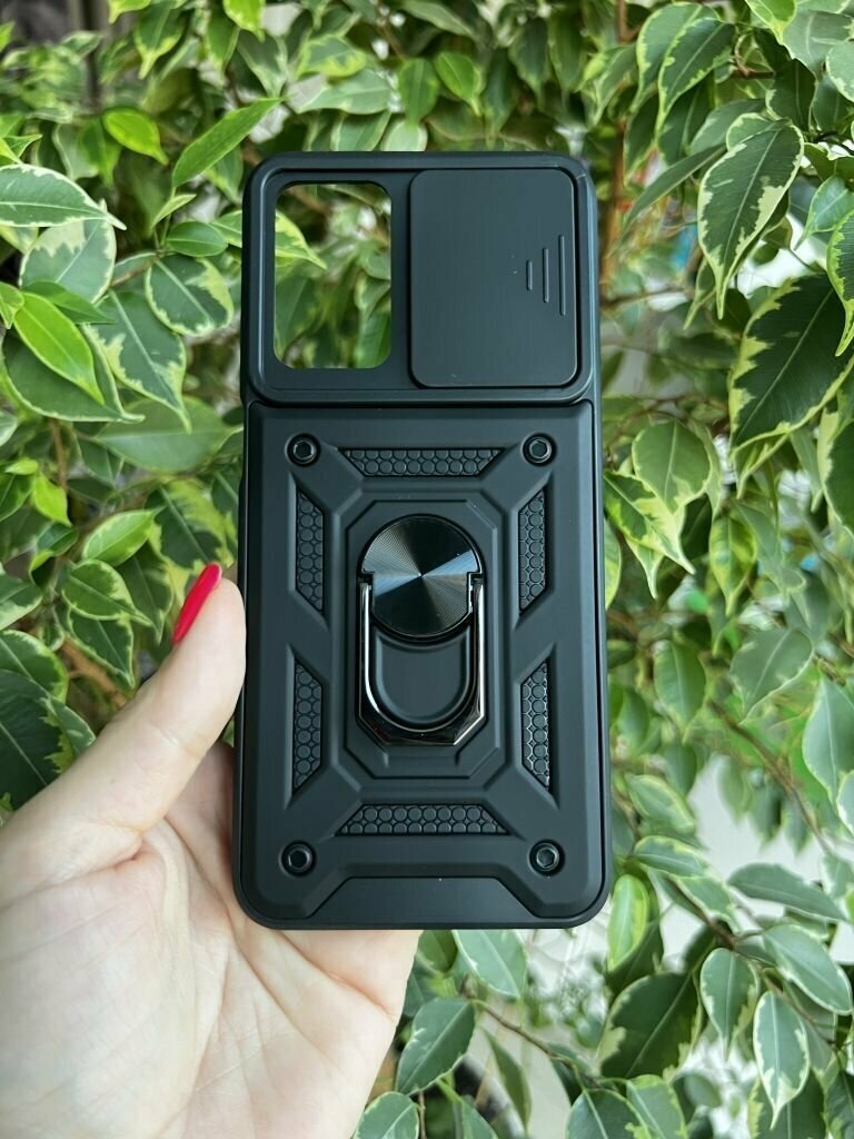 Чехол противоударный для Oppo A55 и A16 / Оппо А55 и А16 с защитой камеры armors (Черный)