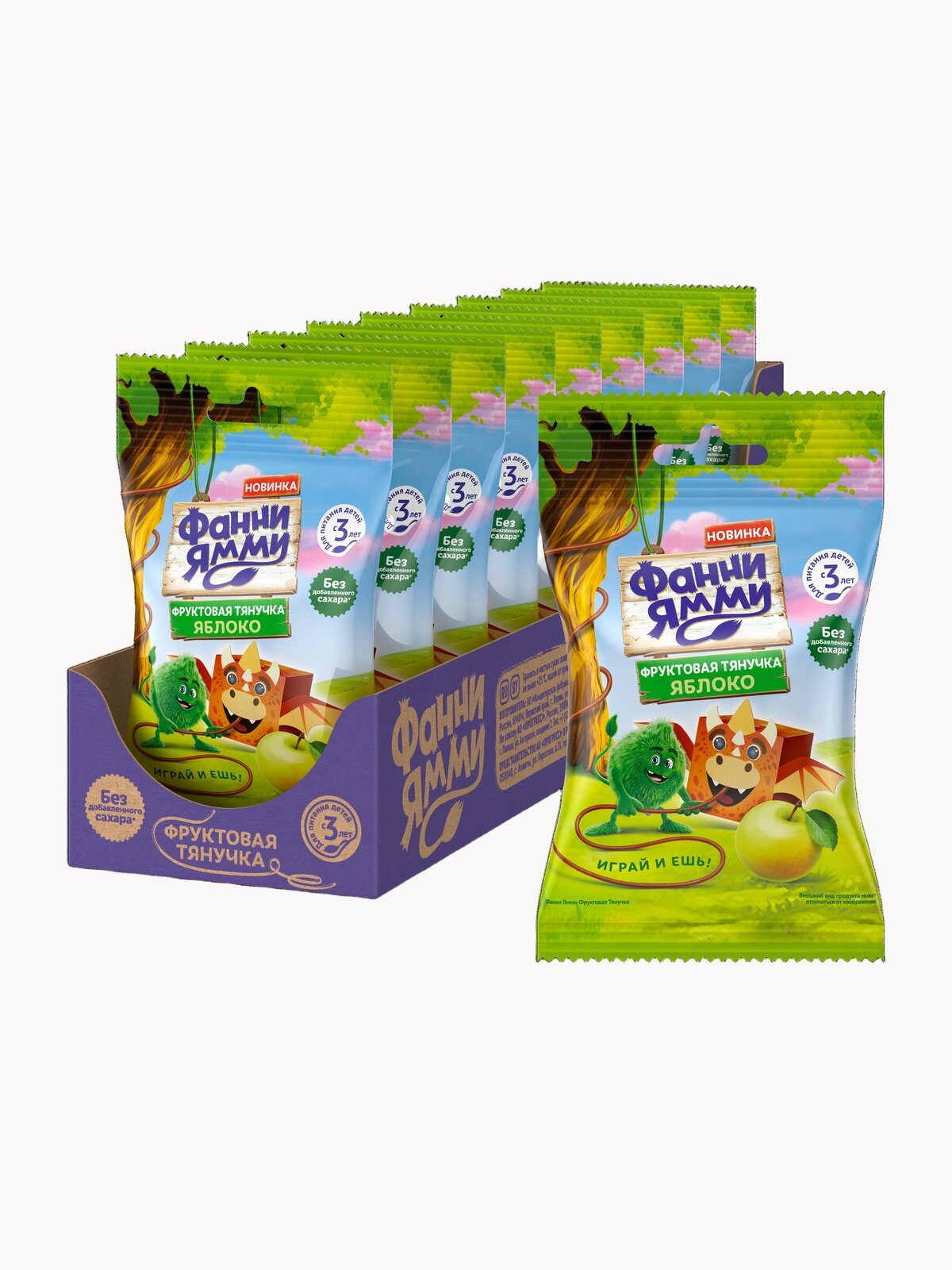 Фруктовые кусочки Фанни Ямми яблоко, 15г. (8 шт)