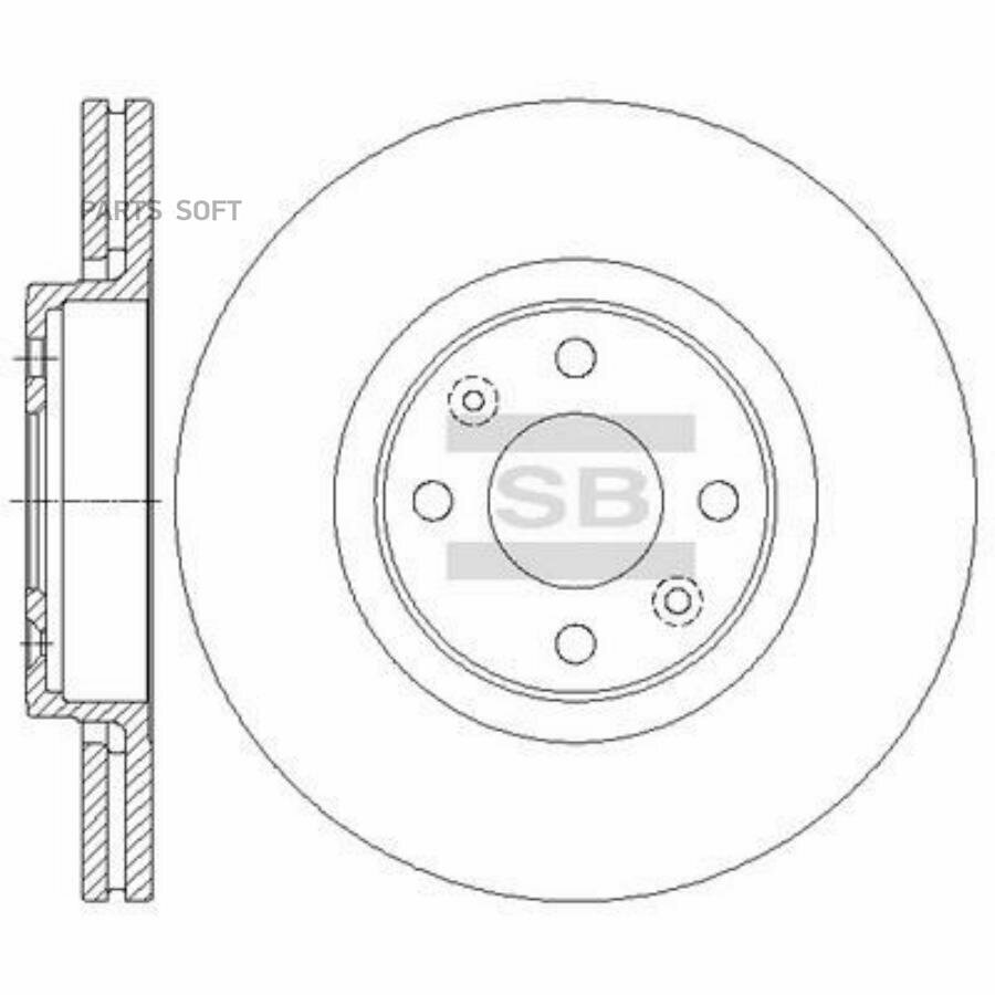 SANGSIN BRAKE SD3065 Диск тормозной передний
