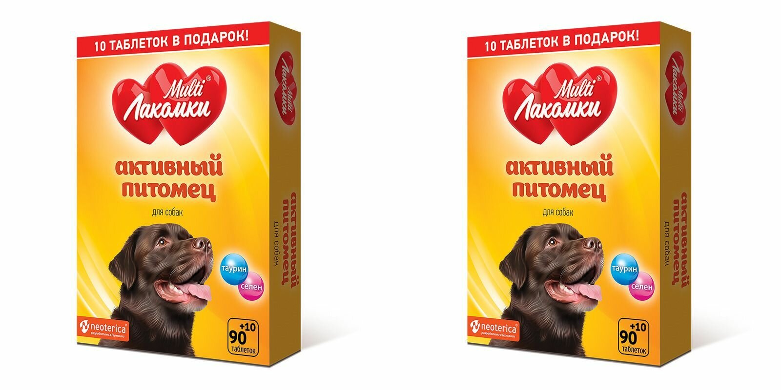 Экопром Кормовая добавка Multi Лакомки Активный питомец, для собак 100 таб. в уп, 2 уп