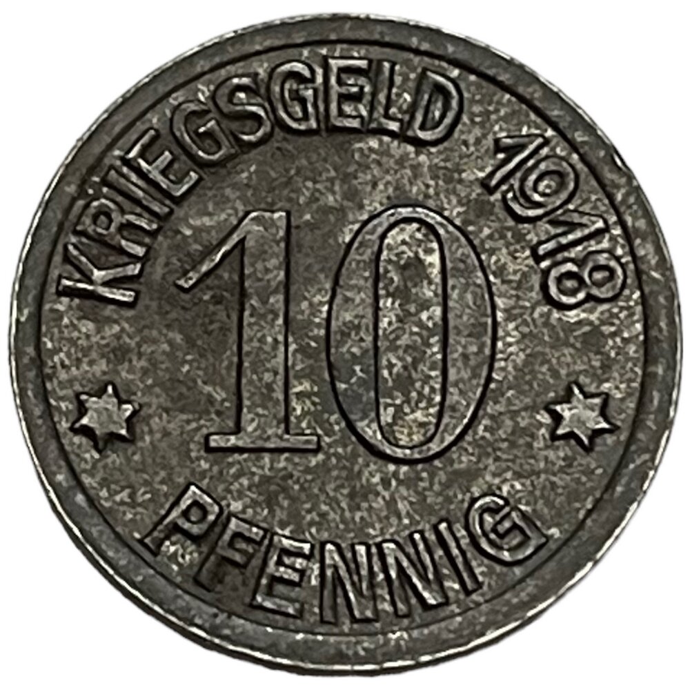 Германия (Германская Империя) Кобленц 10 пфеннигов 1918 г. (7)