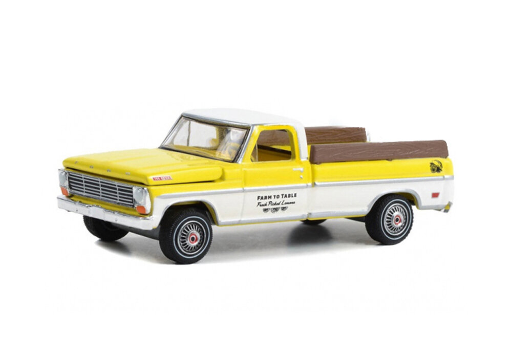 Модель коллекционная GREENLIGHT Ford F-100 "farm to table fresh picked lemons" 1967 (длина модели 6-10 см)