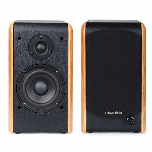 Колонки Bluetooth Microlab B77BT, 2.0, светло-коричневый/ черный