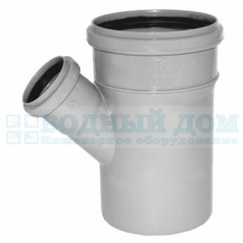 Тройник канализационный 110х110х50 45гр (серый)