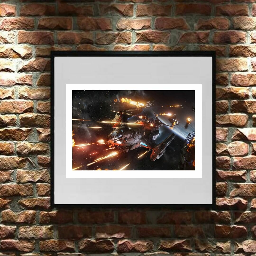 Плакат "star citizen" Cool Eshe из коллекции "Любимые герои", плакат А4 (29,7 х 21 см) для интерьера