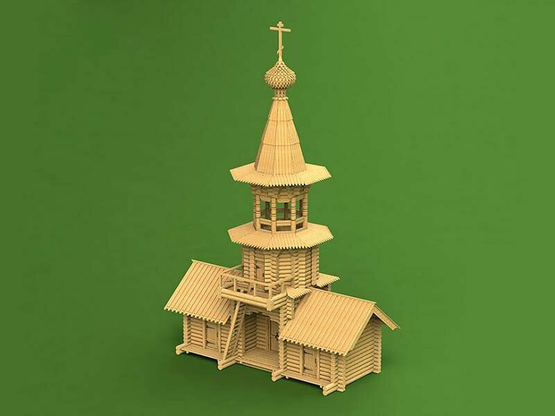 Набор для постройки модели Колокольня (новая версия). Масштаб 1:60