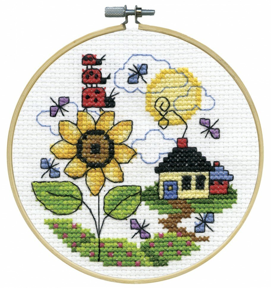 #7066 Подсолнечник Design Works Набор для вышивания Счетный крест 20 см