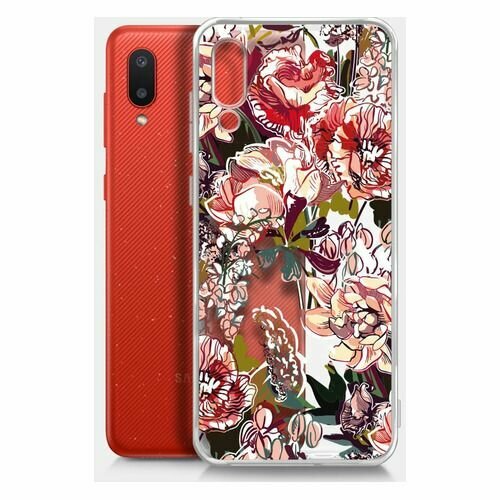 Чехол (клип-кейс) BORASCO ArtWorks, для Samsung Galaxy A02, прозрачный/рисунок [51364]