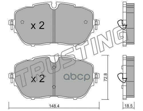 К-т дисков. тормоз. колодок PEUGEOT 308 2015- F Trusting арт. 11050