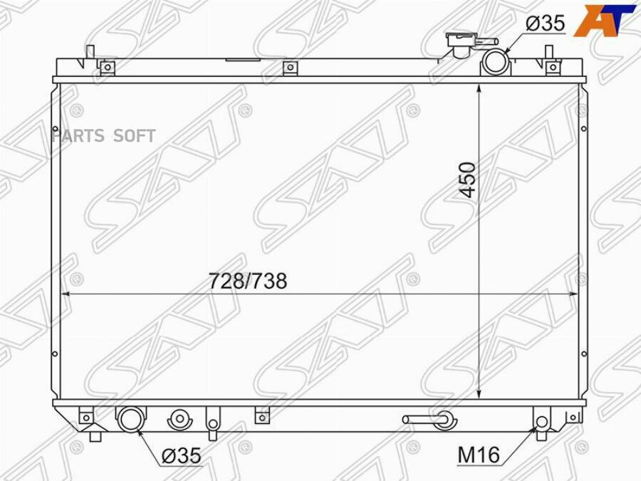 Радиатор Lexus RX 97-03 / Toyota Harrier 97-03 SAT TY0003-MCU10 | цена за 1 шт