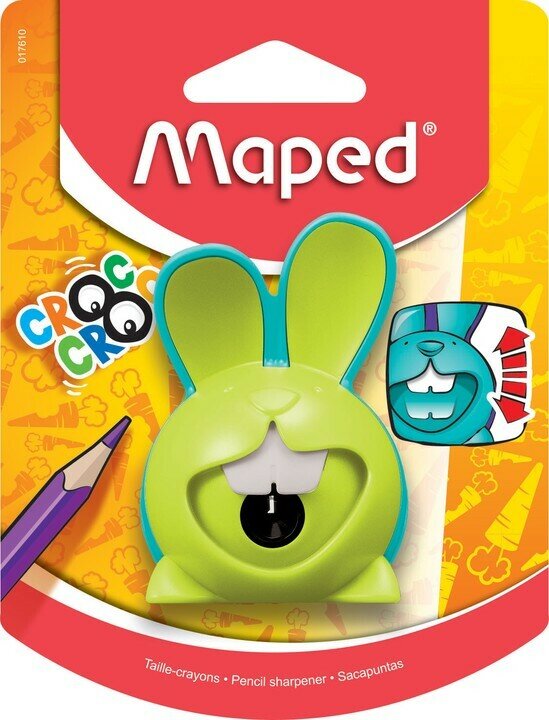 Точилка MAPED CROC-CROC INNOVATION, 1отв, ассорти, блистер