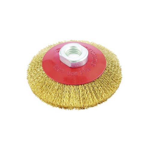 Корщетка-колесо 100 мм для УШМ Elitech 1820.075100, "тарелка", латунированная