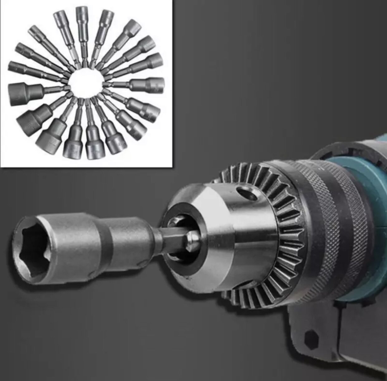 Биты с торцевыми головками 8mm *45мм 2шт.