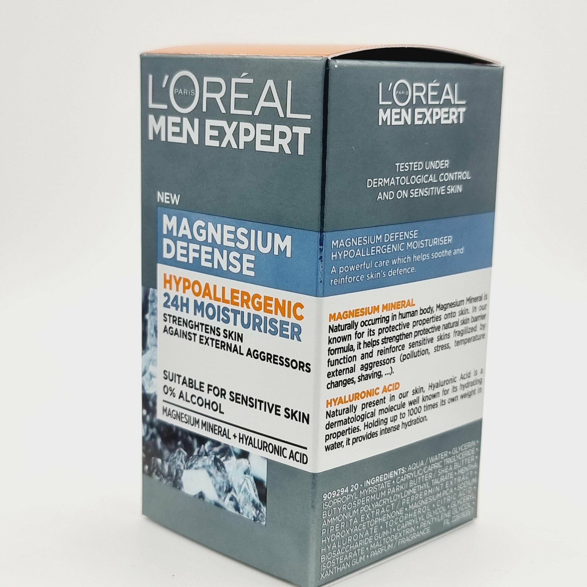 Крем для лица мужской Men Expert Magnesium Defense гипоаллергенный увлажняющий 24 часа, 50 мл ( Франция)
