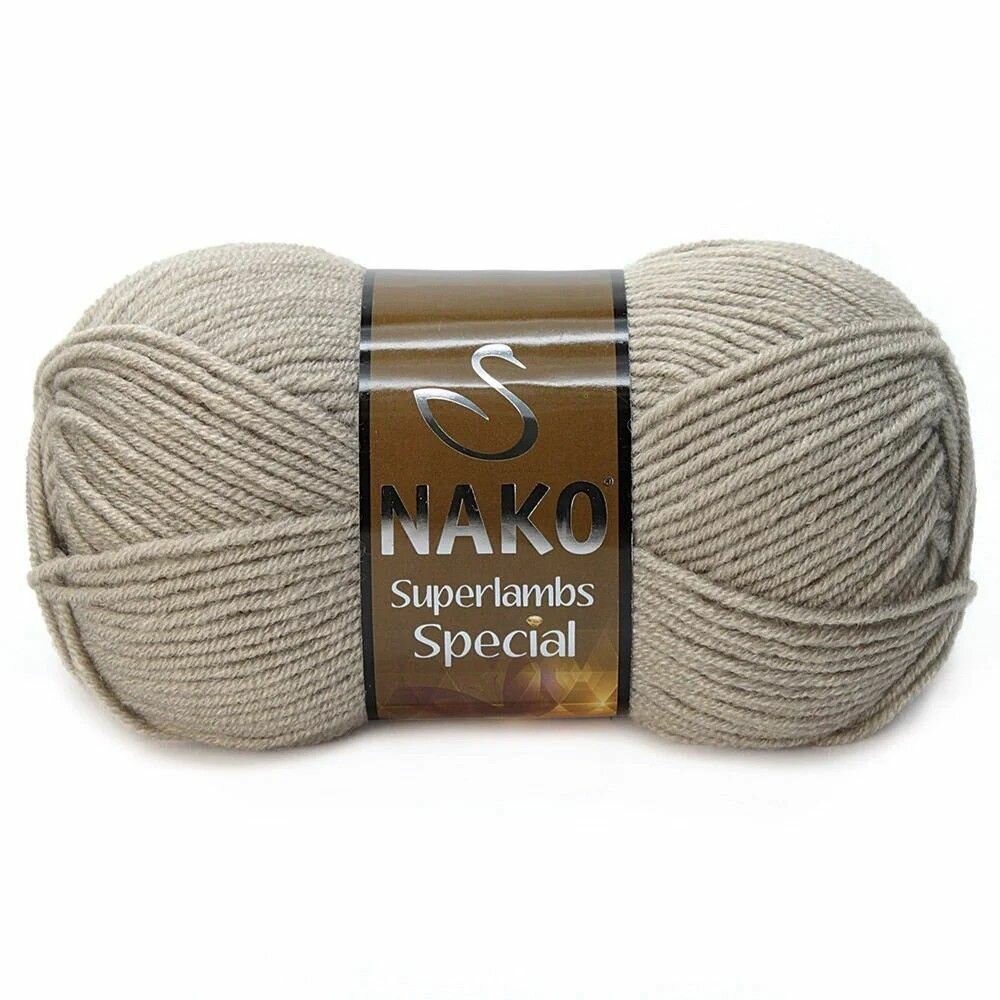 Пряжа NAKO Superlambs Special, фрез - 10007, 49% шерсть, 51% премиум акрил, 5 мотков, 100 г, 200 м.