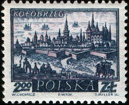 (1960-066) Марка Польша "Колобжег" Исторические города №2 I