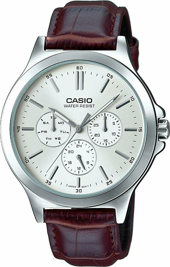 Наручные часы CASIO Collection, серебристый/коричневый