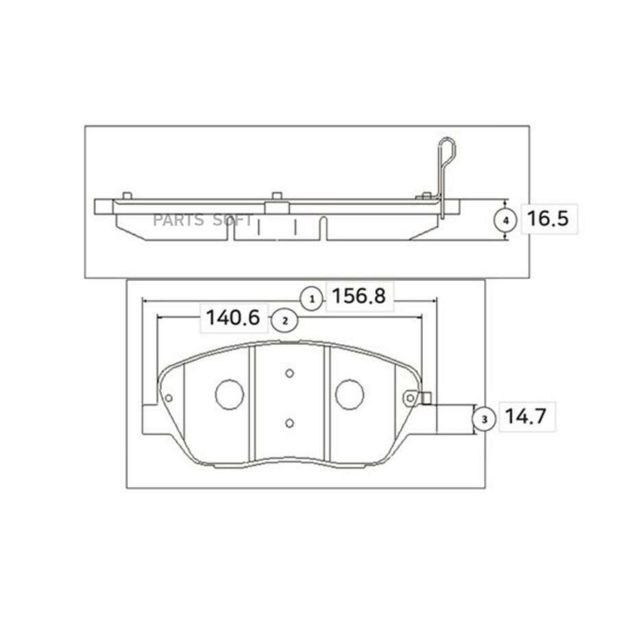GK0549 CTR / CKKK-43 Колодки тормозные дисковые | перед | KIA|KIA SORENTO II (XM) 2.4 CVVT 4WD|вездеход закрытый|174|2359|G4KE|11.2009 н. в|SORENTO II (XM)