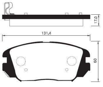 Колодки тормозные hyundai sonata v(nf)/kia opirus 05- передние