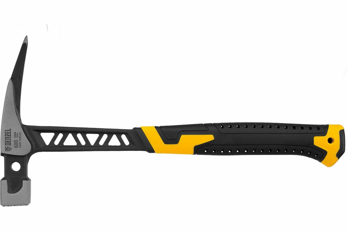 Denzel молоток кровельщика 600 г с магнитным бойком и двухкомпонентной рукояткой 10623