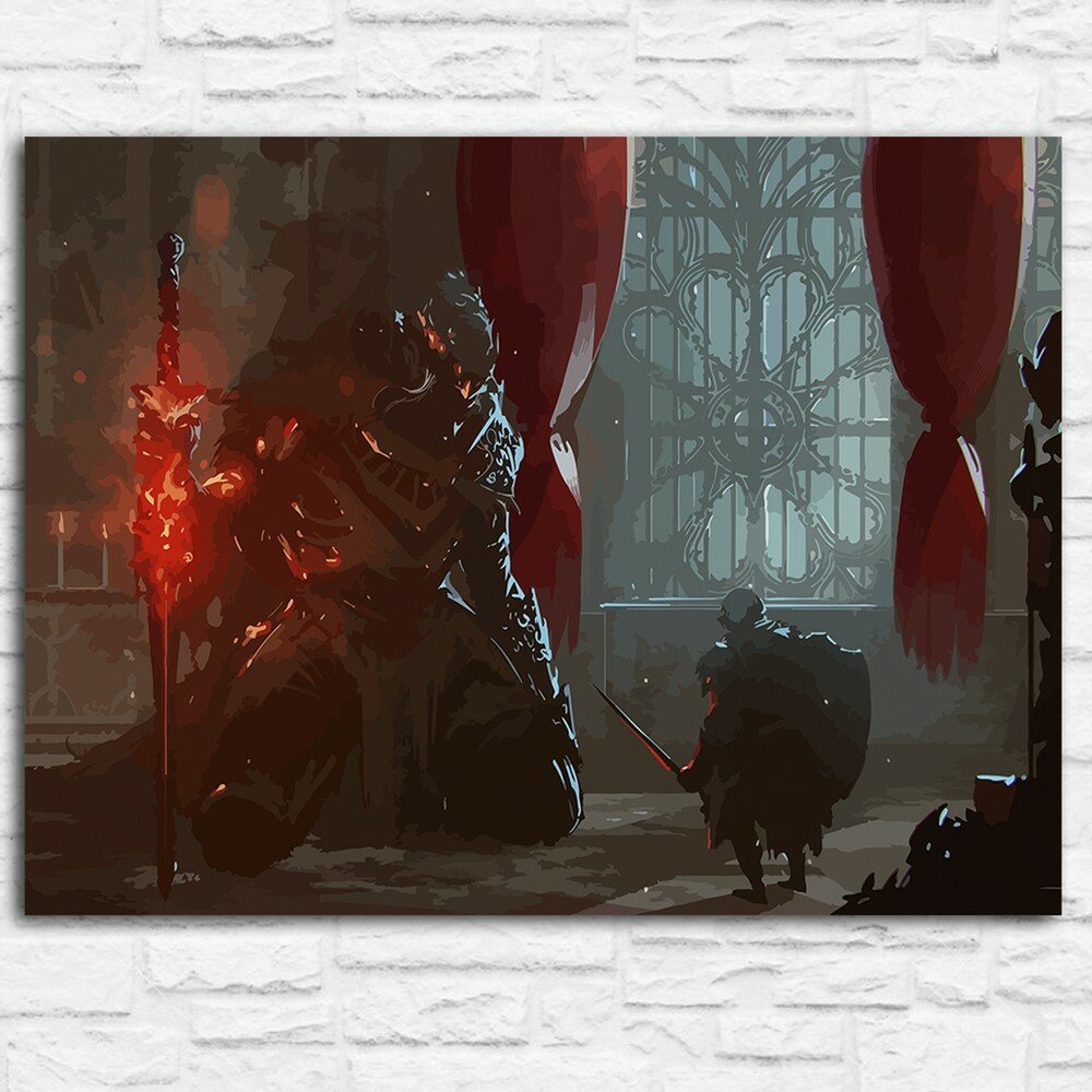 Картина по номерам на холсте игра Dark Souls 3 (PS, PC, XBOX, SWITCH) - 15118 Г 30x40