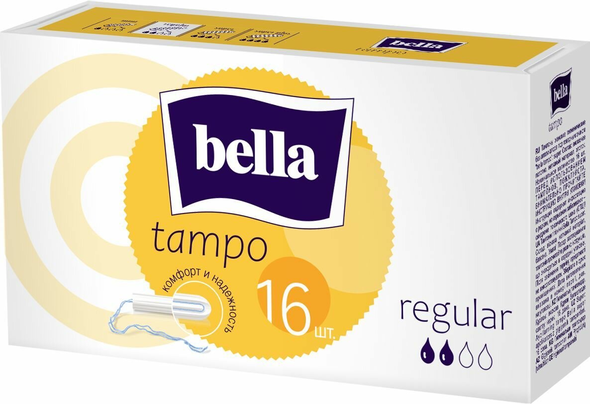 BELLA Тампоны без аппликатора Tampo premium comfort, regular, 16 штук в упаковке/