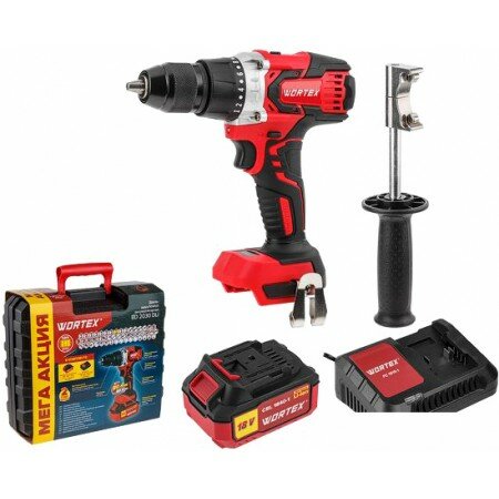 Дрель-шуруповерт Wortex BD 2030 Dli 0329280 (с 1-м АКБ, кейс)