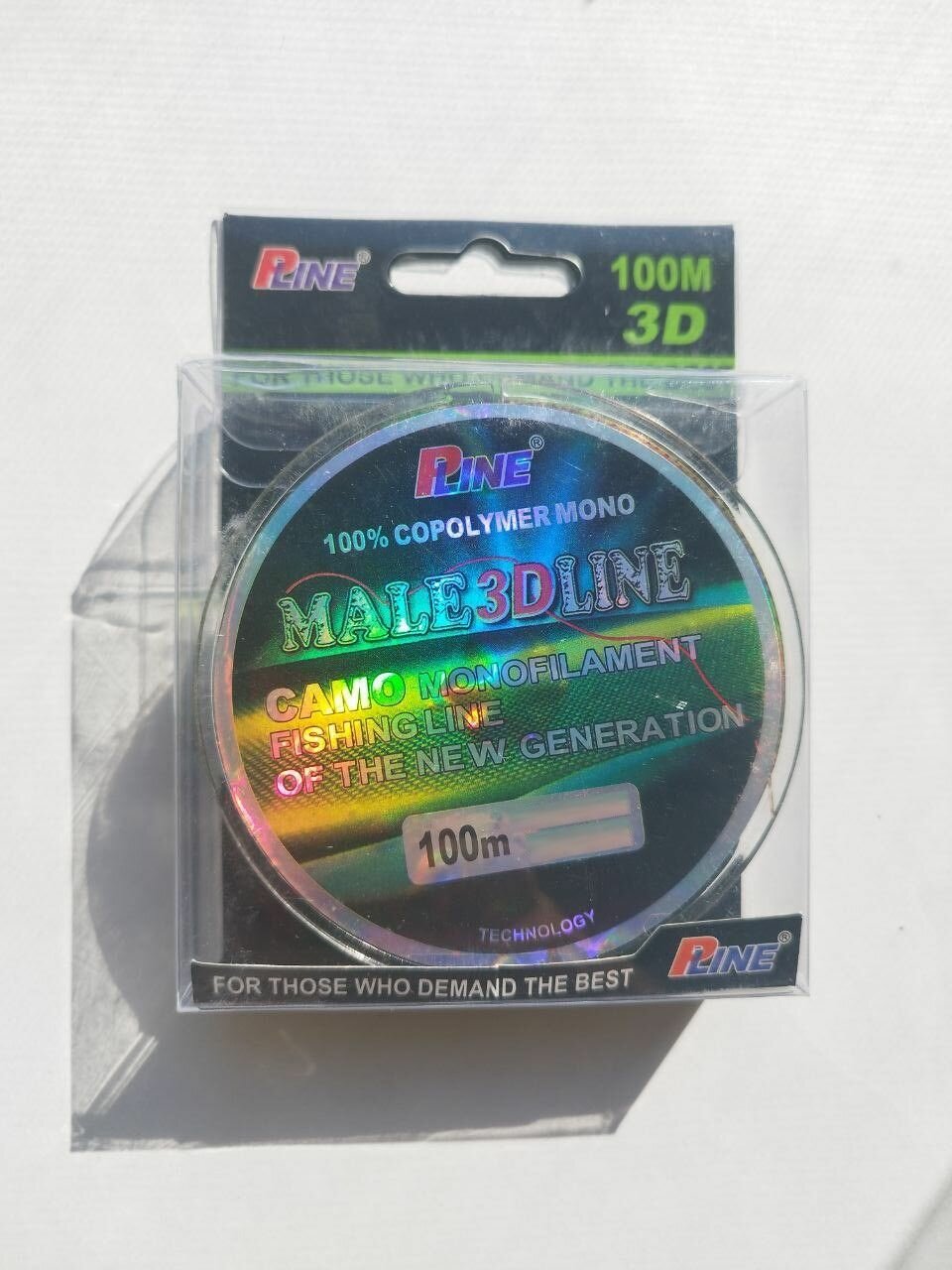 Леска MALE 3D LINE камуфляж, 100 м, монофильная леска, диаметр 0,5 мм