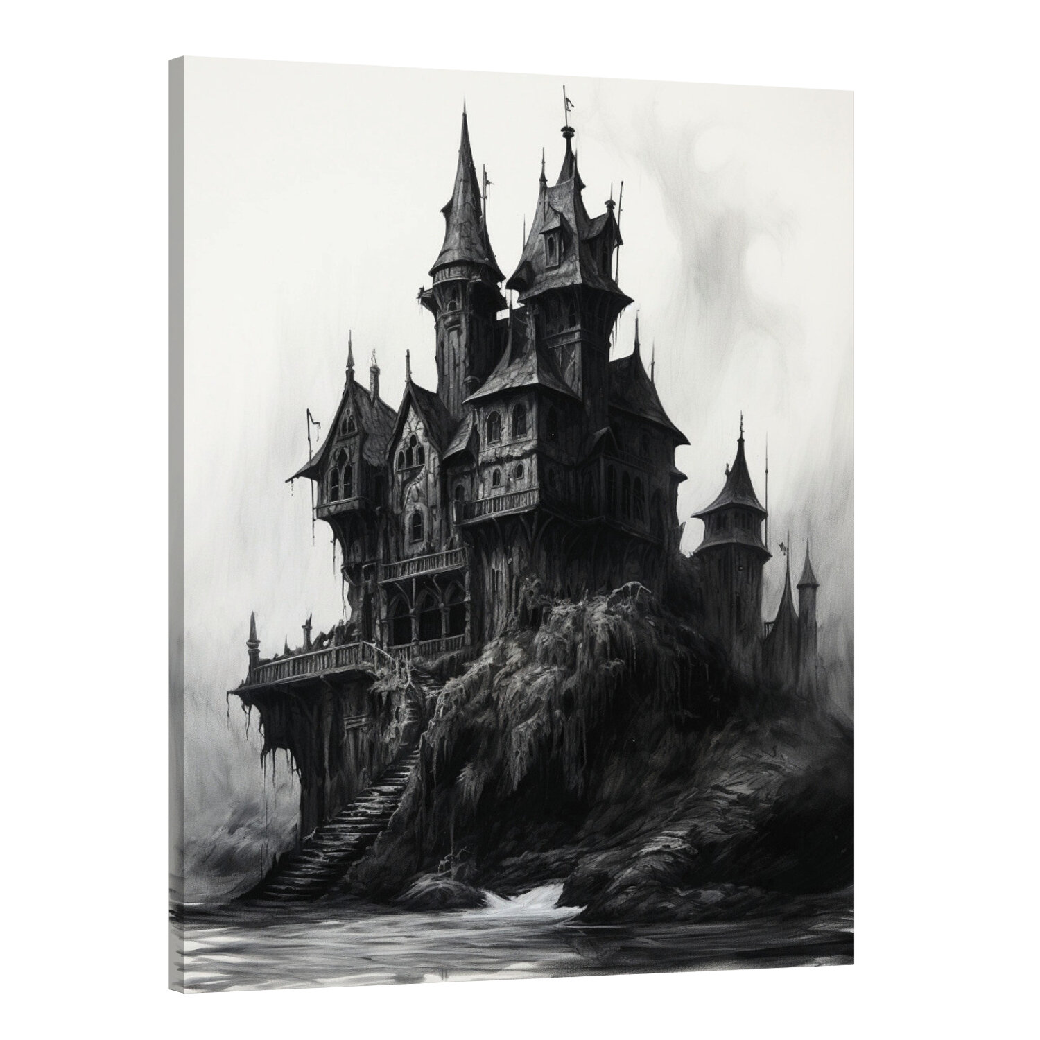 Интерьерная картина 50х70 "Старый замок"