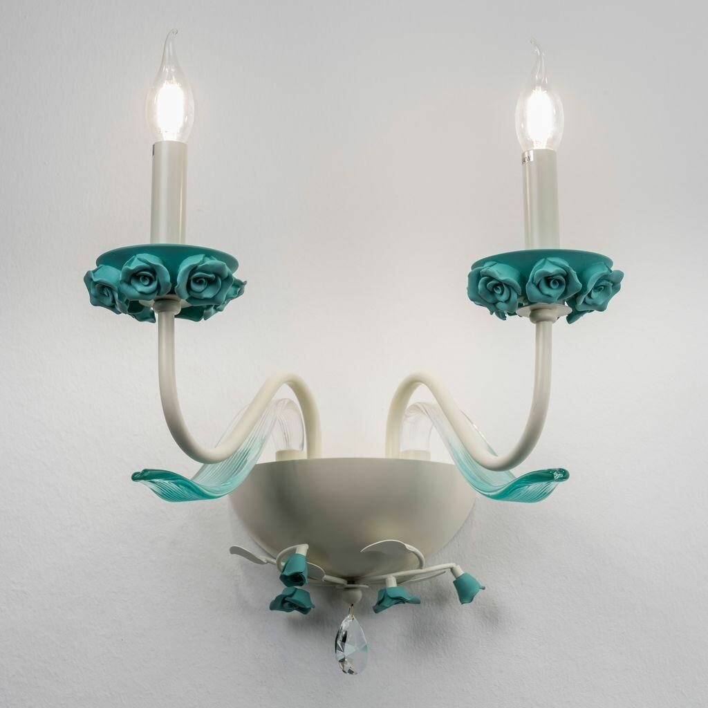 VIOLETTA Бра настенное Notte Giorno Бирюза+Белый