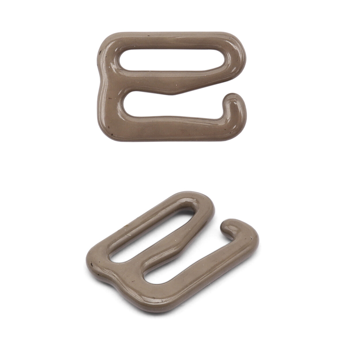 Крючки для бретелей 9,5 мм, 20 шт (металл, эмаль), Айрис (C072 шиншилла)