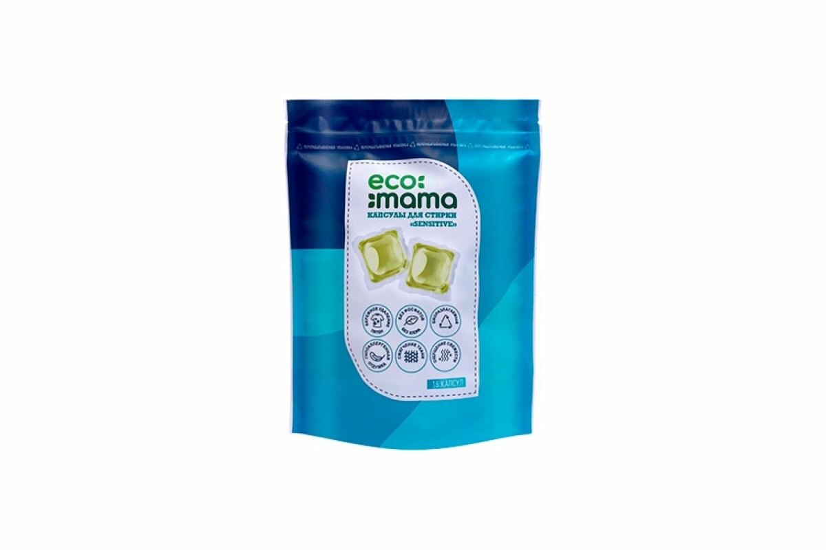 ECOMAMA Капсулы для стирки 15шт 10г KS10
