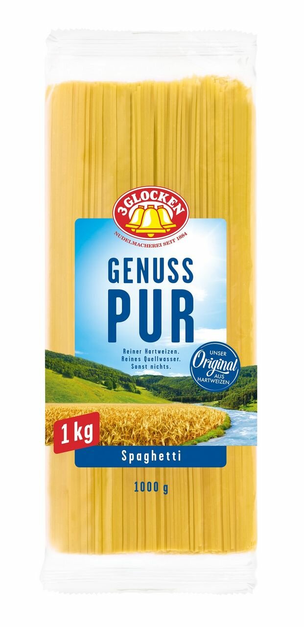 Макаронные изделия Genuss Pur Spaghetti Спагетти 1 кг x 3 упаковки