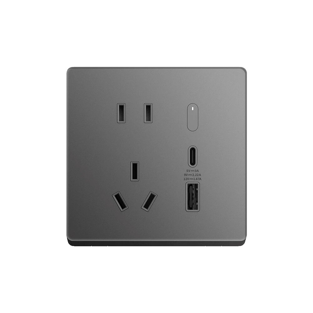 Xiaomi Smart Wall Socket Pro Темно-серый, Цвет: Dark Gray